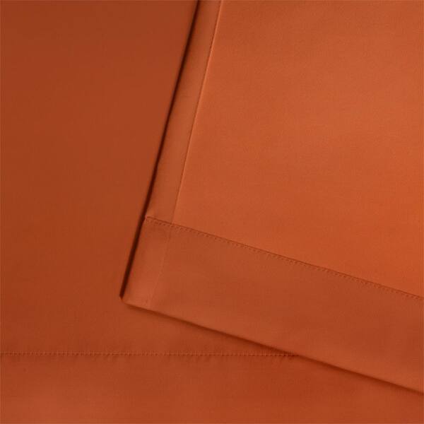 Cabana Mecca Orange Solid Light Filtering Grommet Top Indoor/Outdoor ...